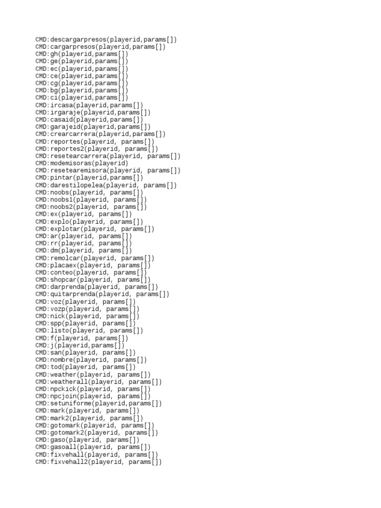Comandos Admin | PDF