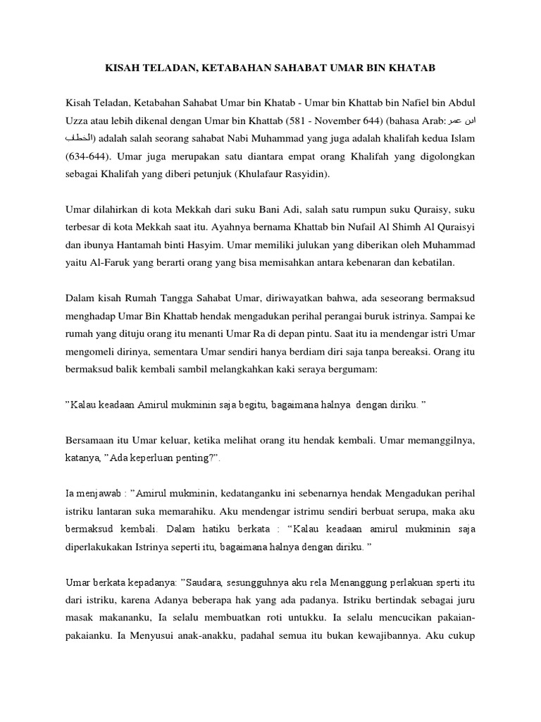 Kisah Teladan Sahabat Nabi - Berbagi Informasi Kisah Teladan Sahabat Nabi - Berbagi Informasi