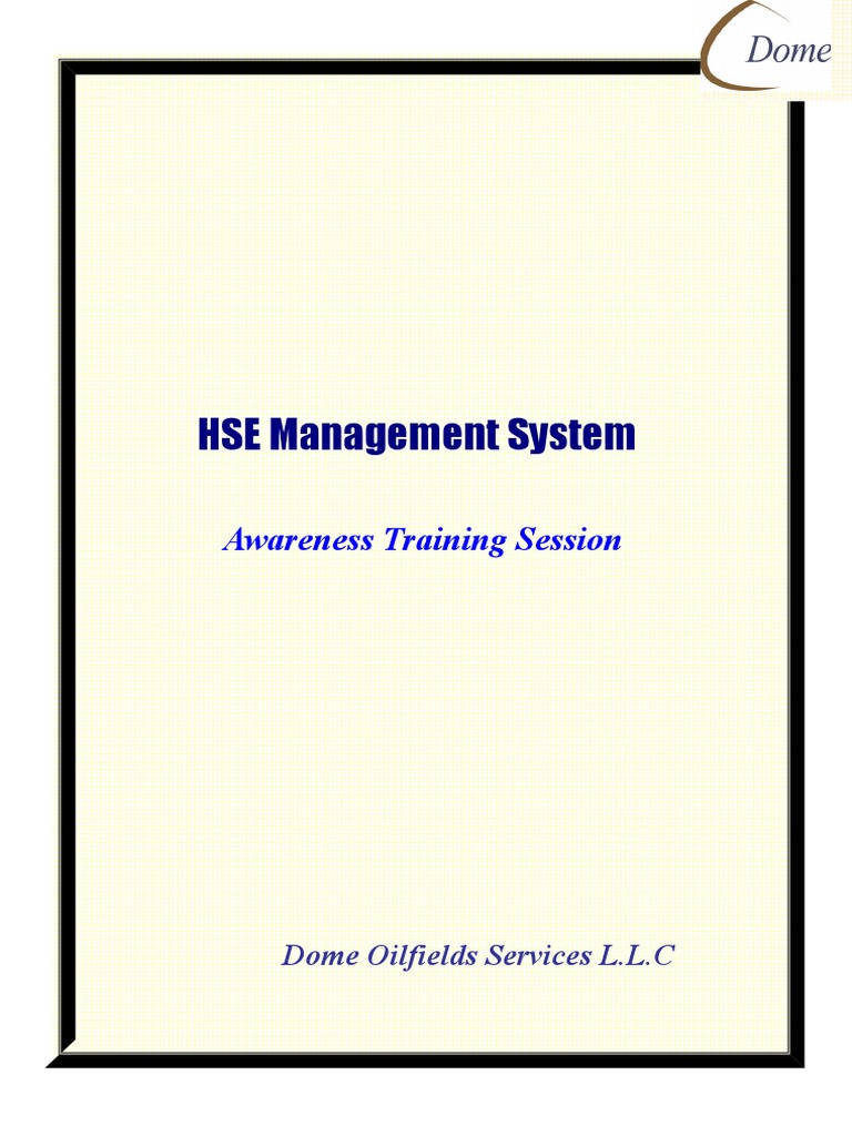 HSE Management System: Awareness Training Session | PDF