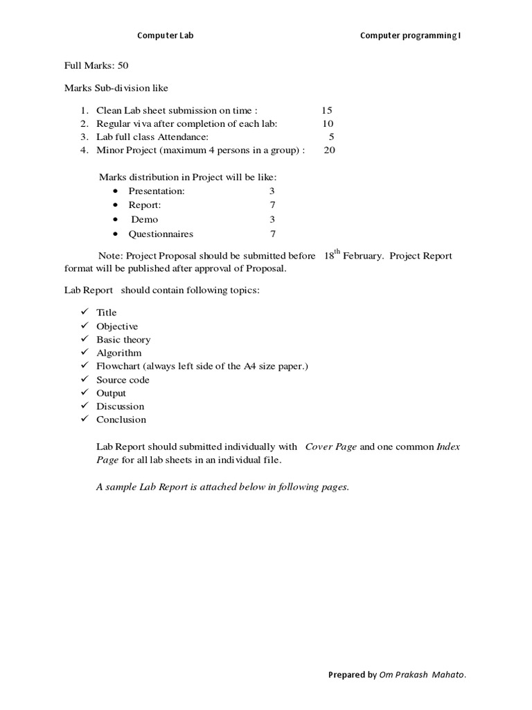C Programming Lab Manual by Om Prakash Mahato | PDF | Software ...