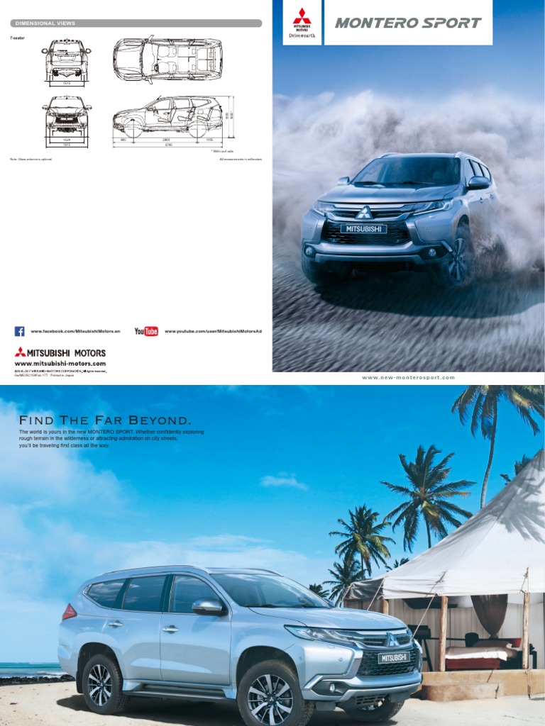 Mitsubishi Montero Sport Dimensions | PDF | Manual Transmission | Off ...