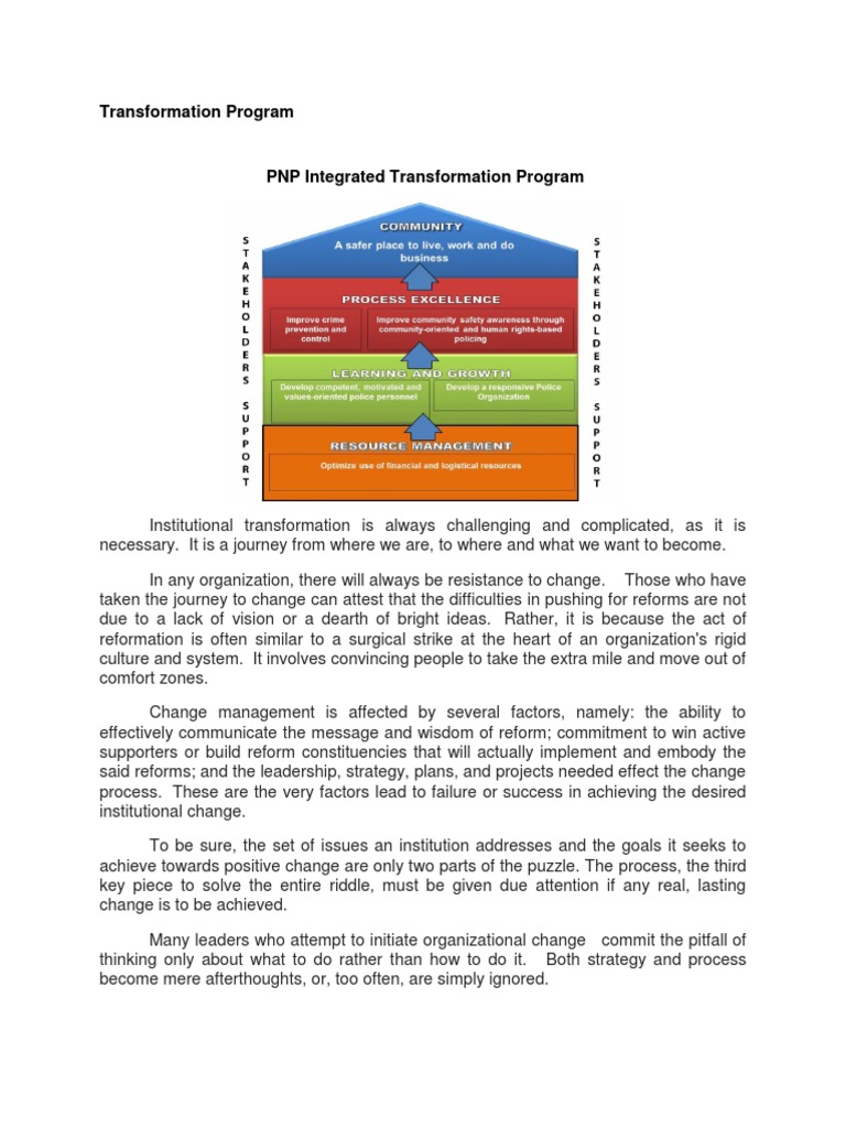Transformation Program | PDF | Change Management | Leadership