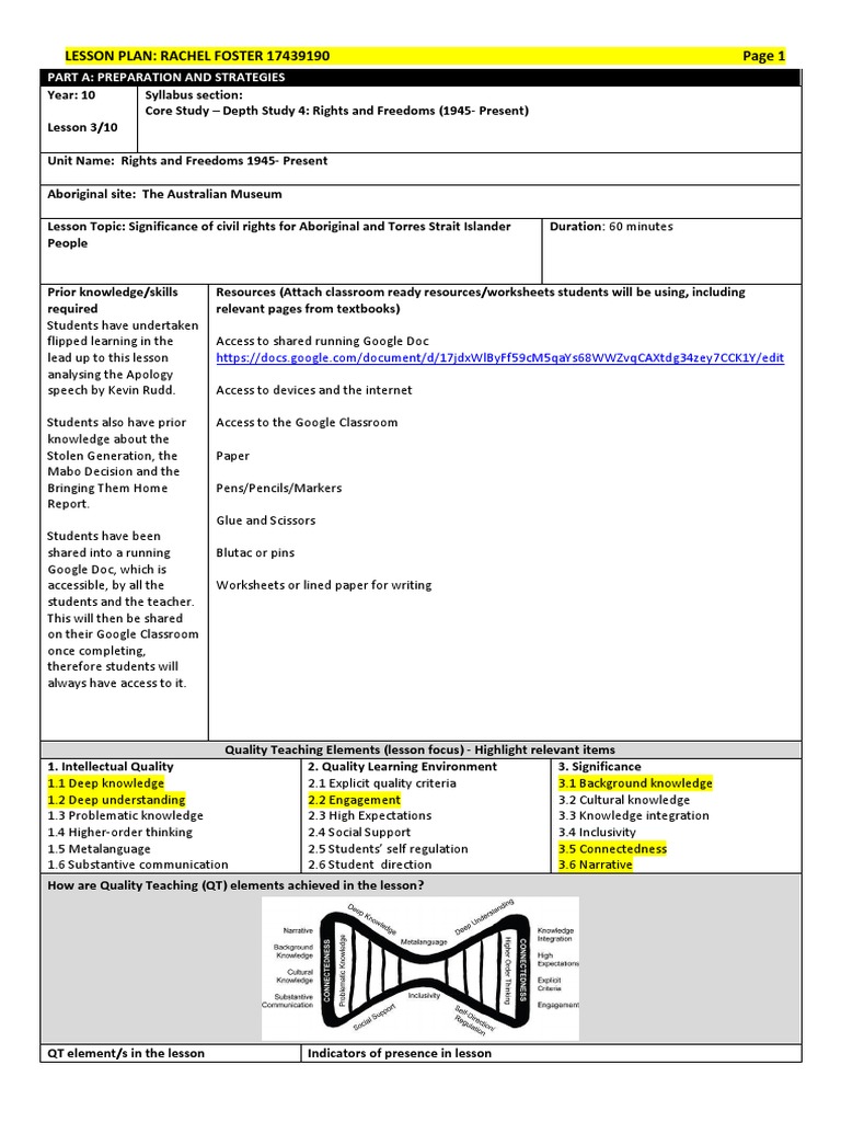 Lesson Plan | PDF | Indigenous Australians | Lesson Plan