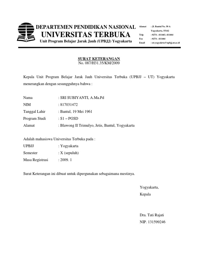 Certificate of Student Status | PDF