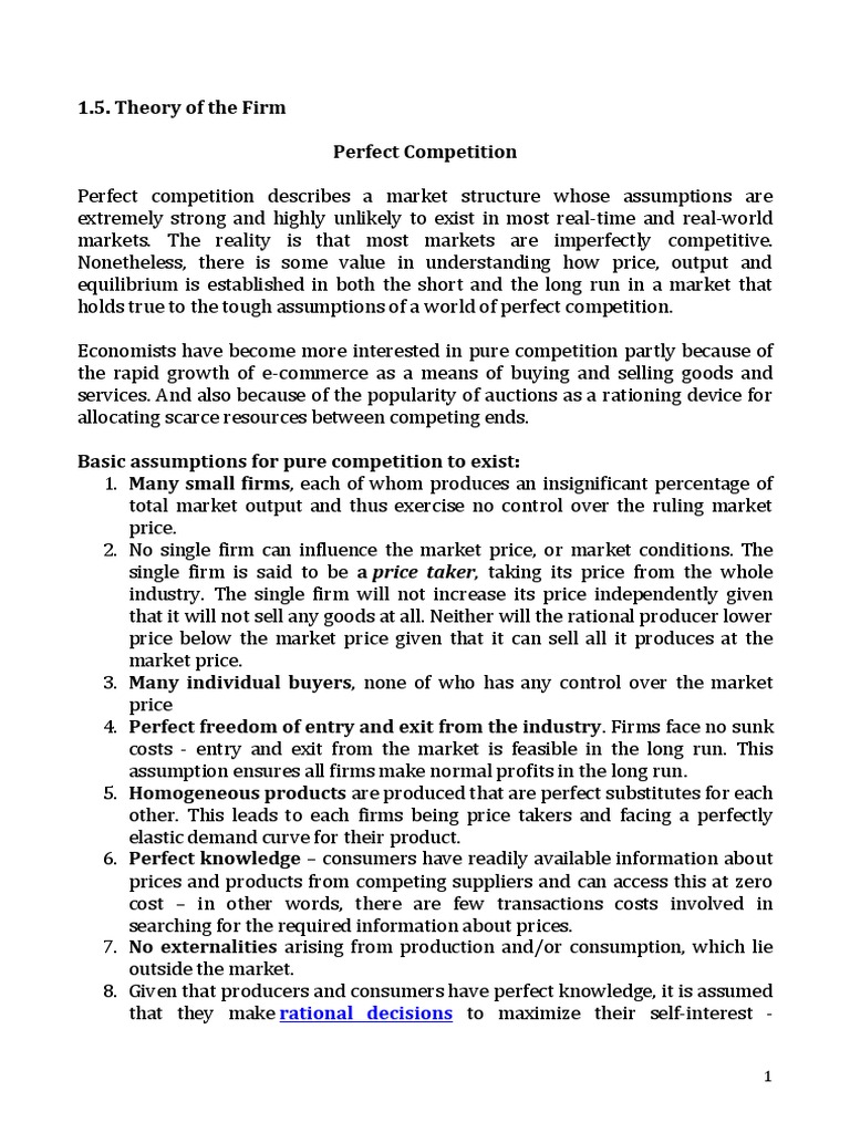 1.5.perfect Competition-2 | PDF | Perfect Competition | Profit (Economics)