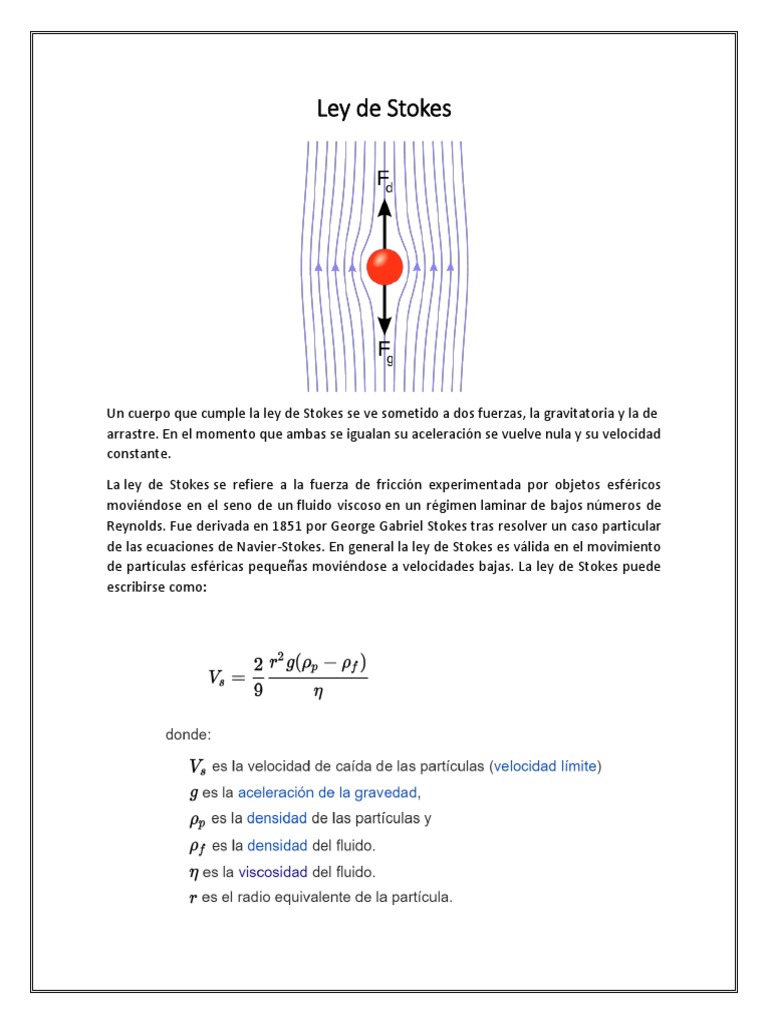 Ley de Stokes | Ingeniería mecánica | Fuerza