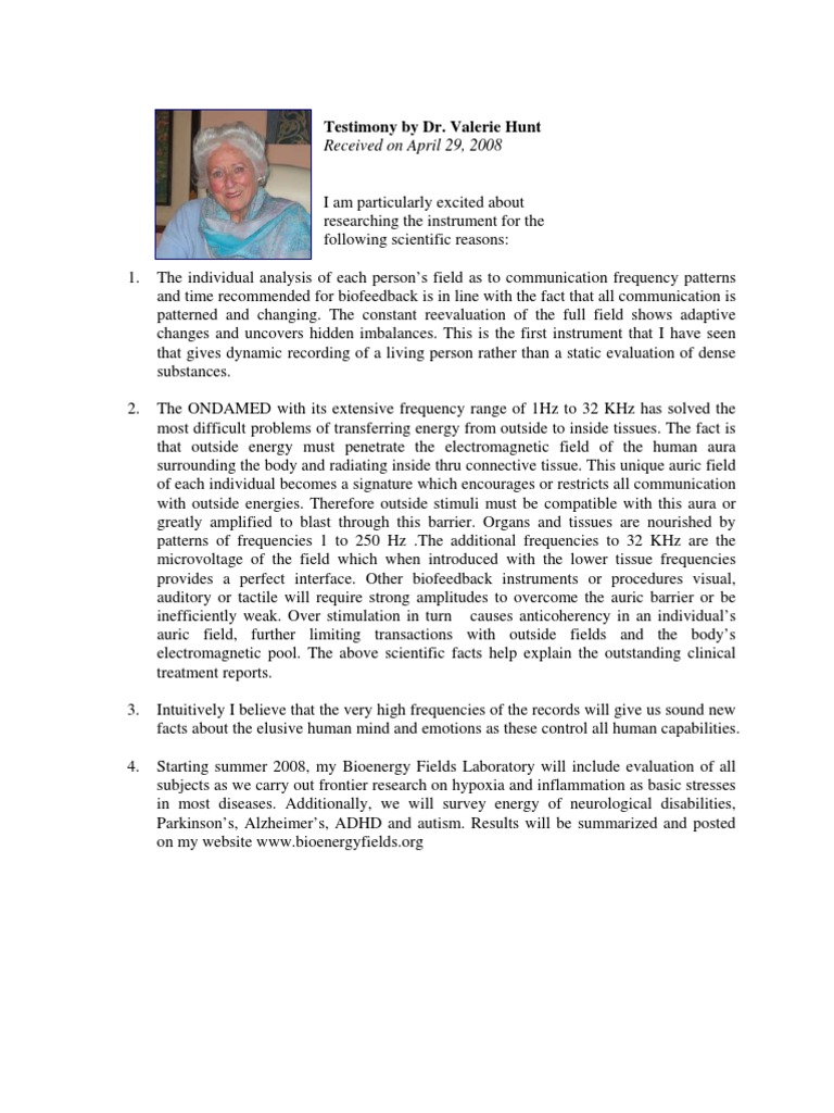 Dr. Valerie Hunt's Bioenergy Research | PDF | Hertz | University Of ...