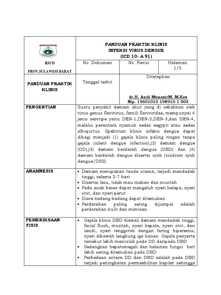 Panduan ICD-10 untuk Demam Dengue | PDF