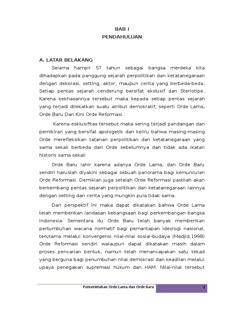 Makalah Orde Lama | PDF