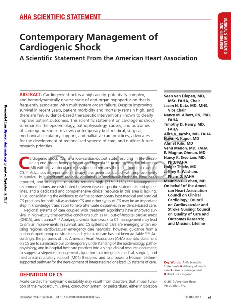 Cardiogenic Syok | PDF | Shock (Circulatory) | Myocardial Infarction