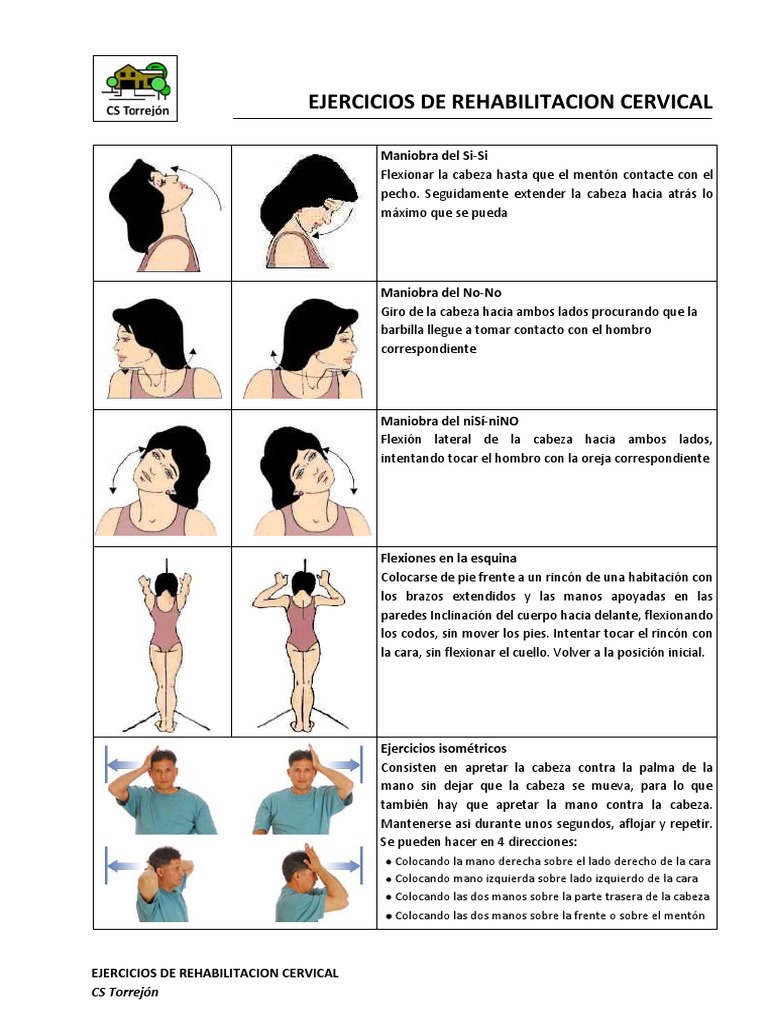 Ejercicios De Rehabilitacion Cervical Pdf