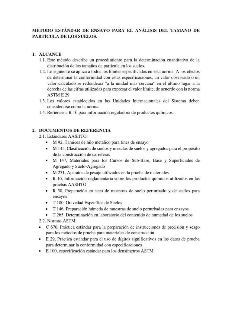 Aashto T88 | PDF | Temperatura | Destilación