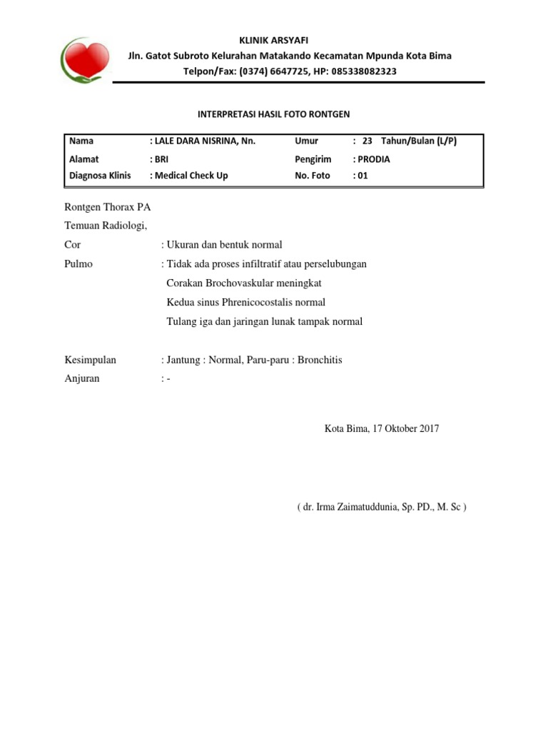 Template Expertise Radiologi | PDF