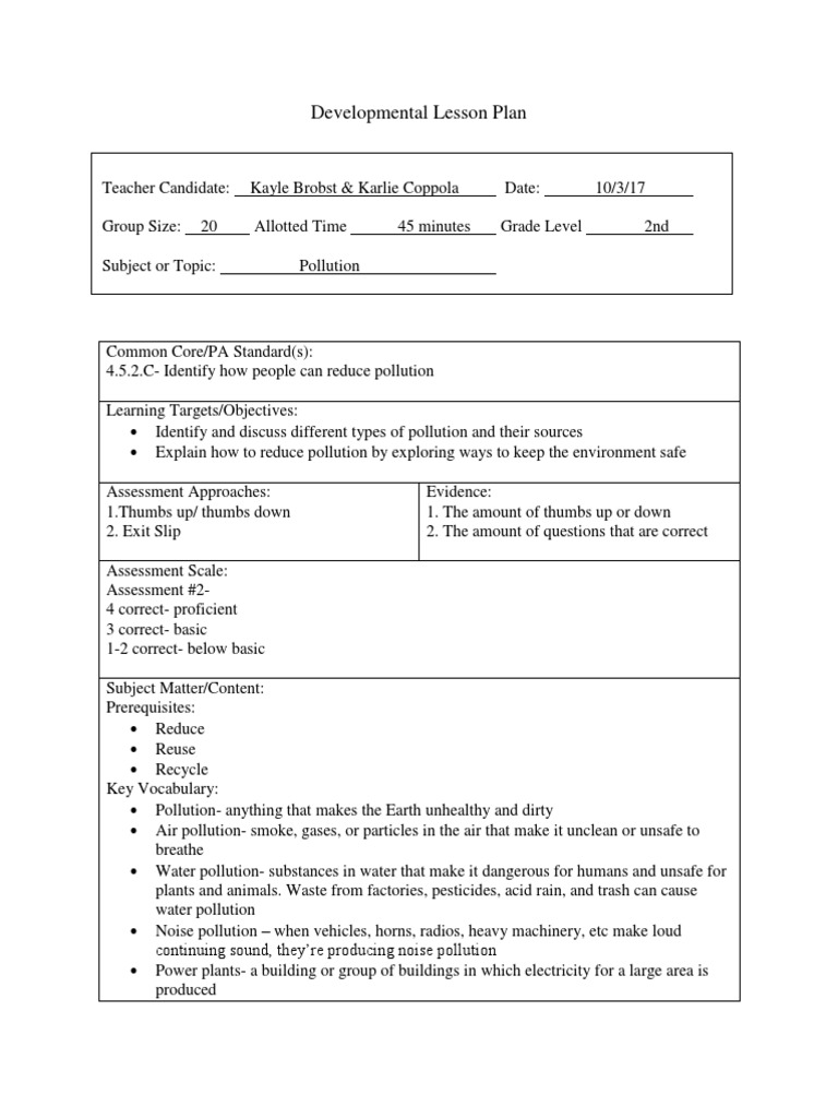 Lesson 2 - Pollution | PDF | Water Pollution | Waste