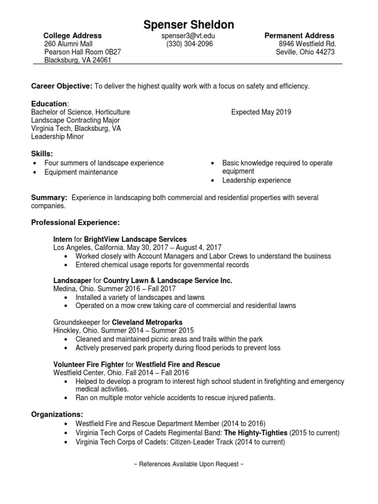 Sheldon S Resume 2017 | PDF