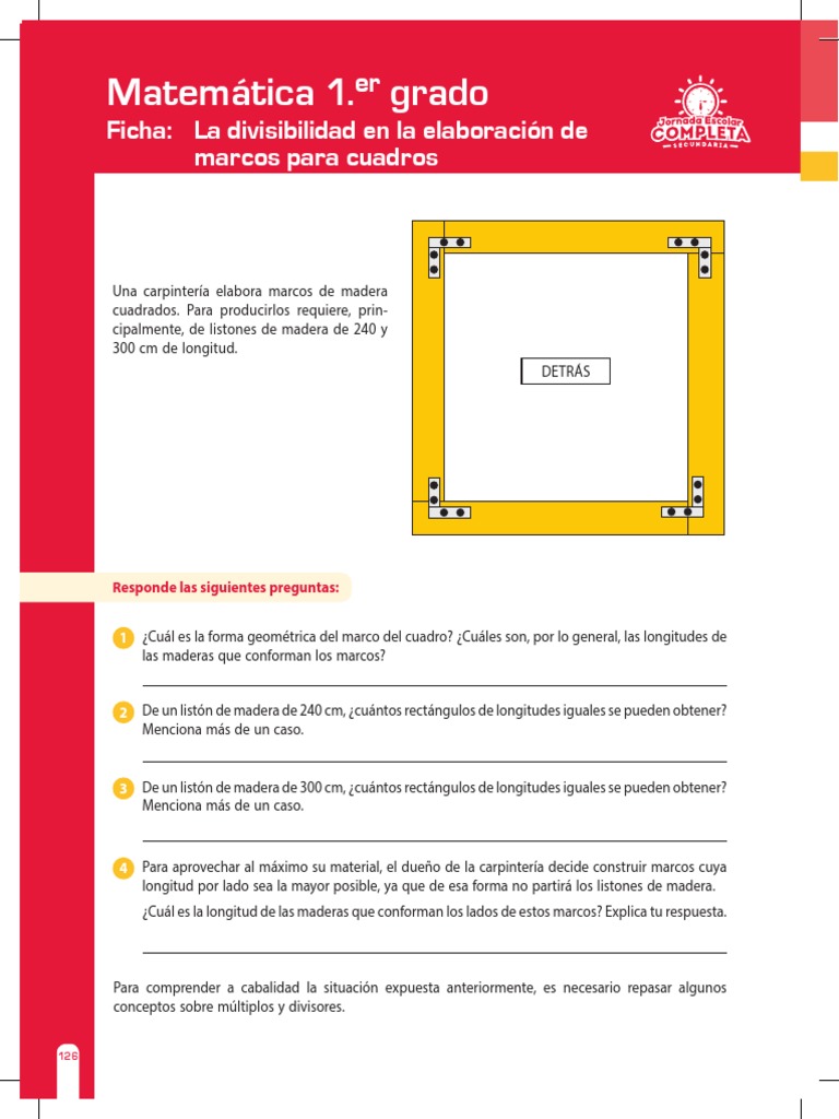 RP-MAT1-K14 - Ficha #14 | PDF | División (Matemáticas) | Matemática Elemental