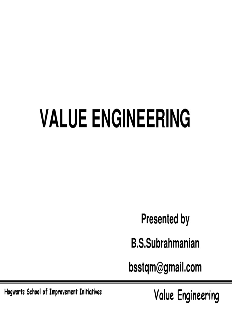 Value Engineering VA VE PDF | PDF | Information | Thought
