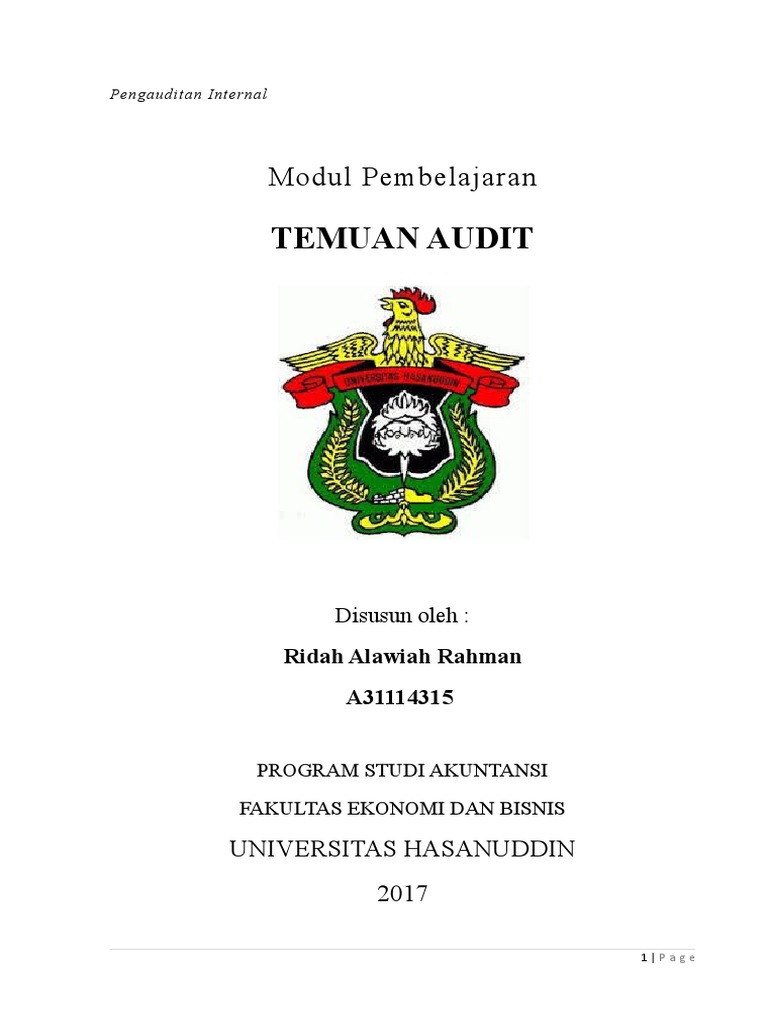Modul 7 - TEMUAN Audit Internal | PDF