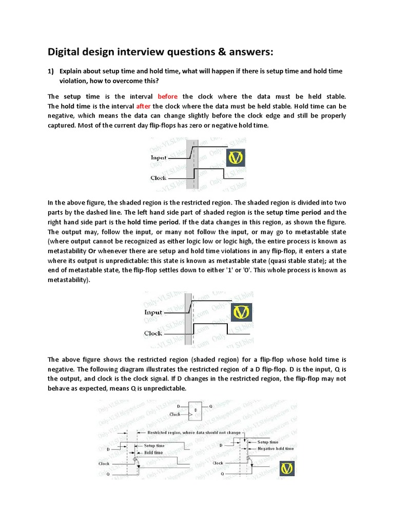 Digital Design Interview Questions 1 | PDF | Electronic Circuits ...