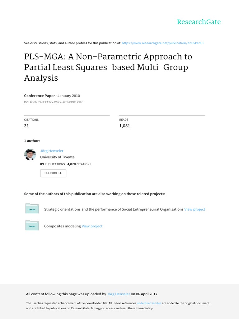 PLS-MGA: A Non-Parametric Approach To Partial Least Squares-Based Multi ...