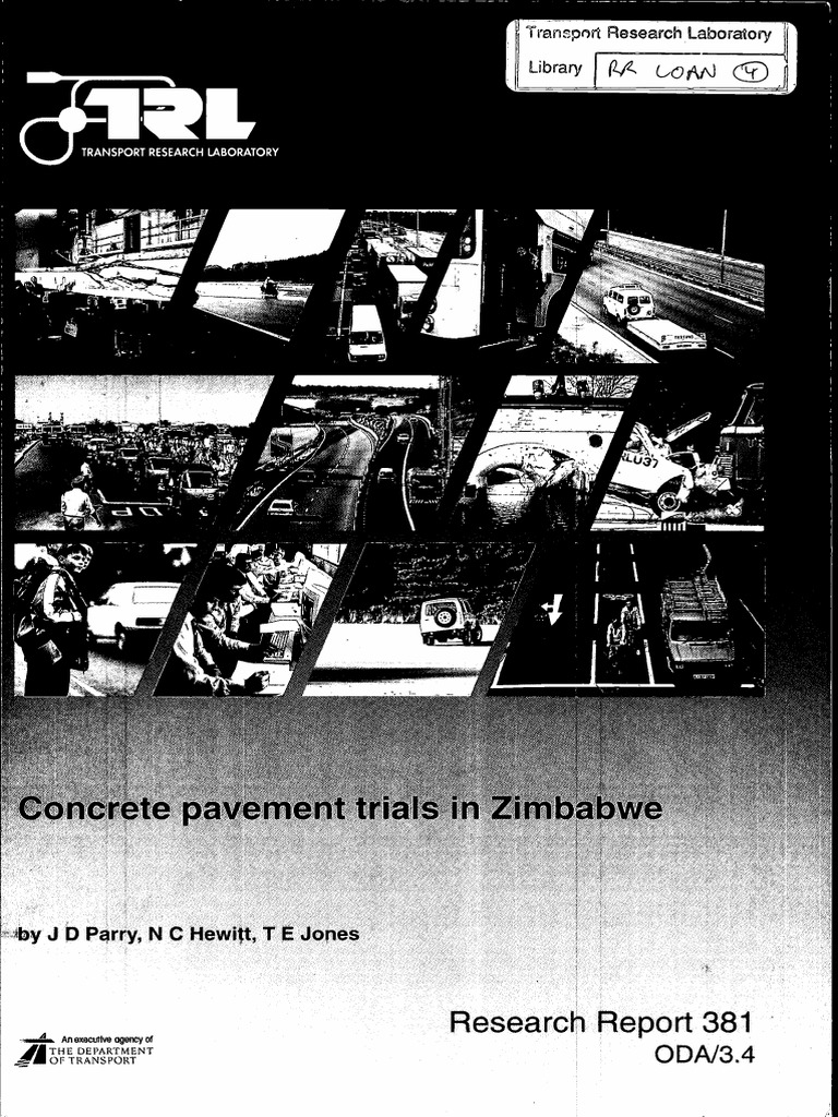 Concrete Pavements Trials in Zimbabwe, J.D. Parry... | PDF | Road ...