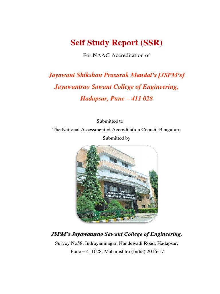 NAAC Accreditation Report for JSCOE | PDF | Curriculum | Educational ...