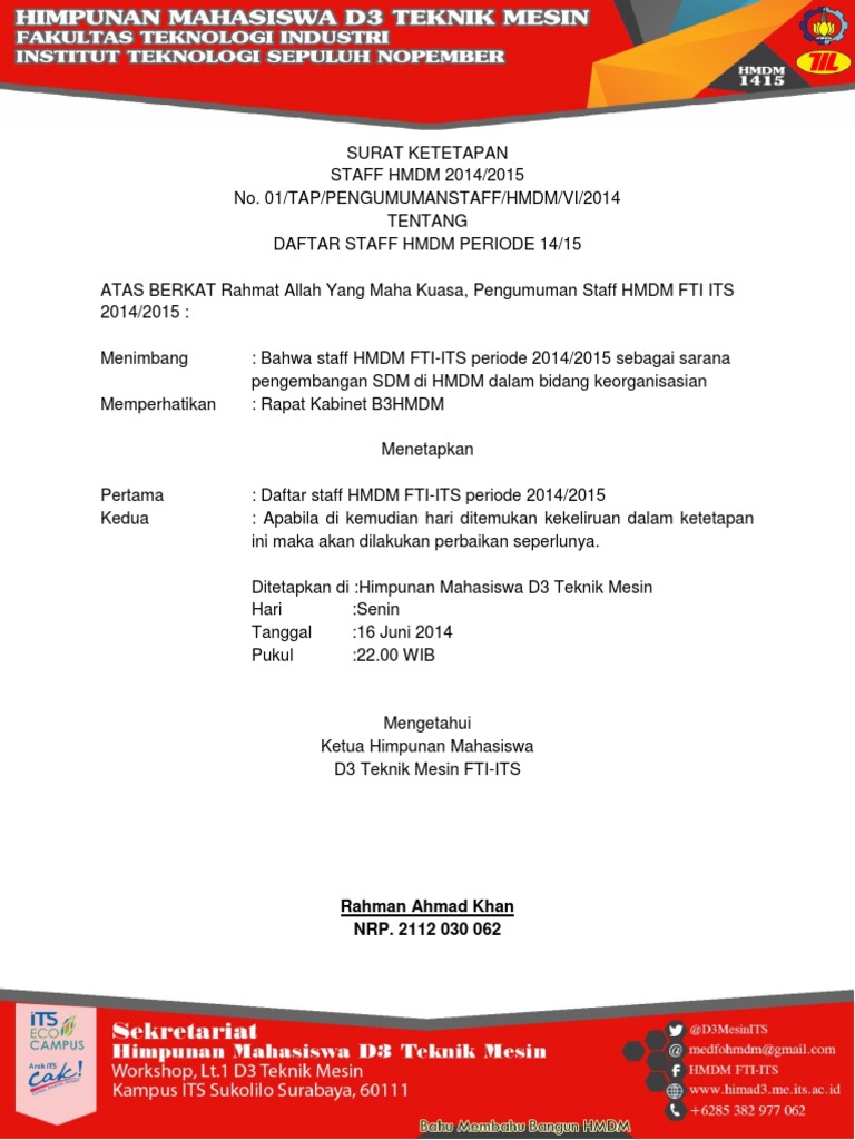 Surat Ketetapan | PDF