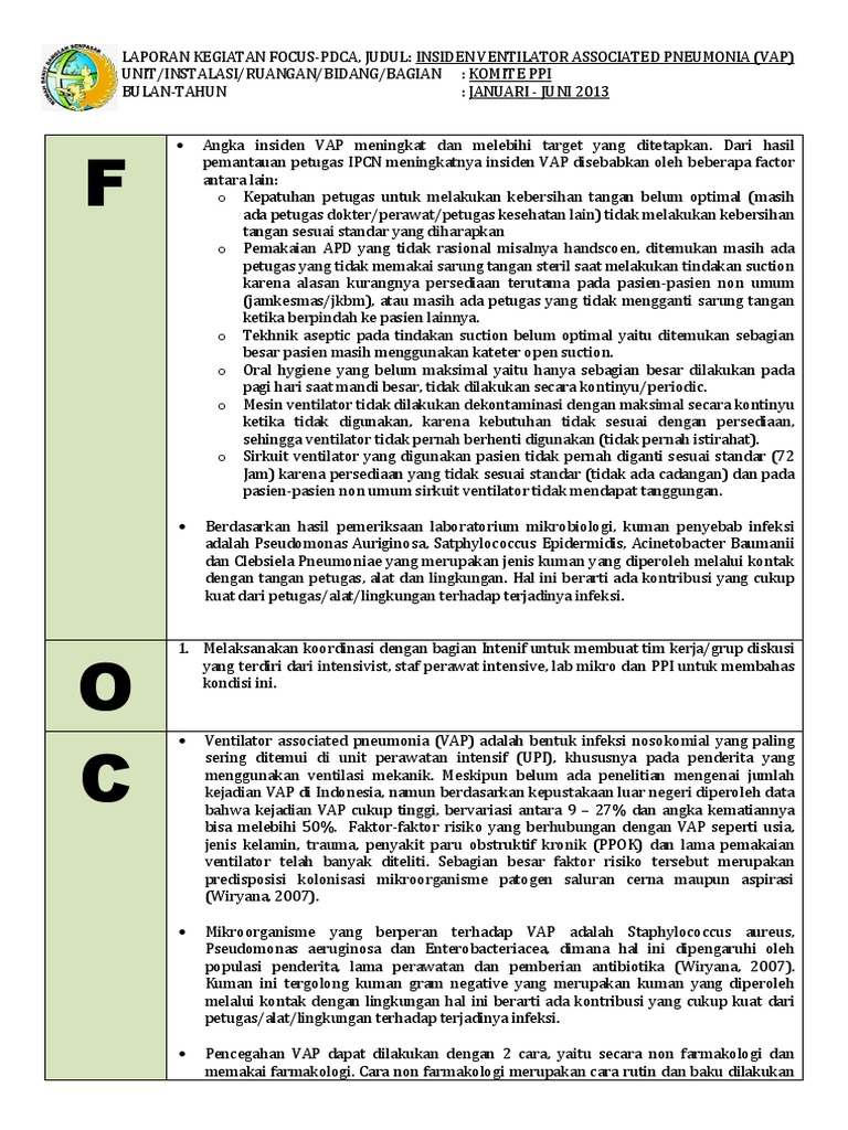 Contoh Focus Pdca | PDF