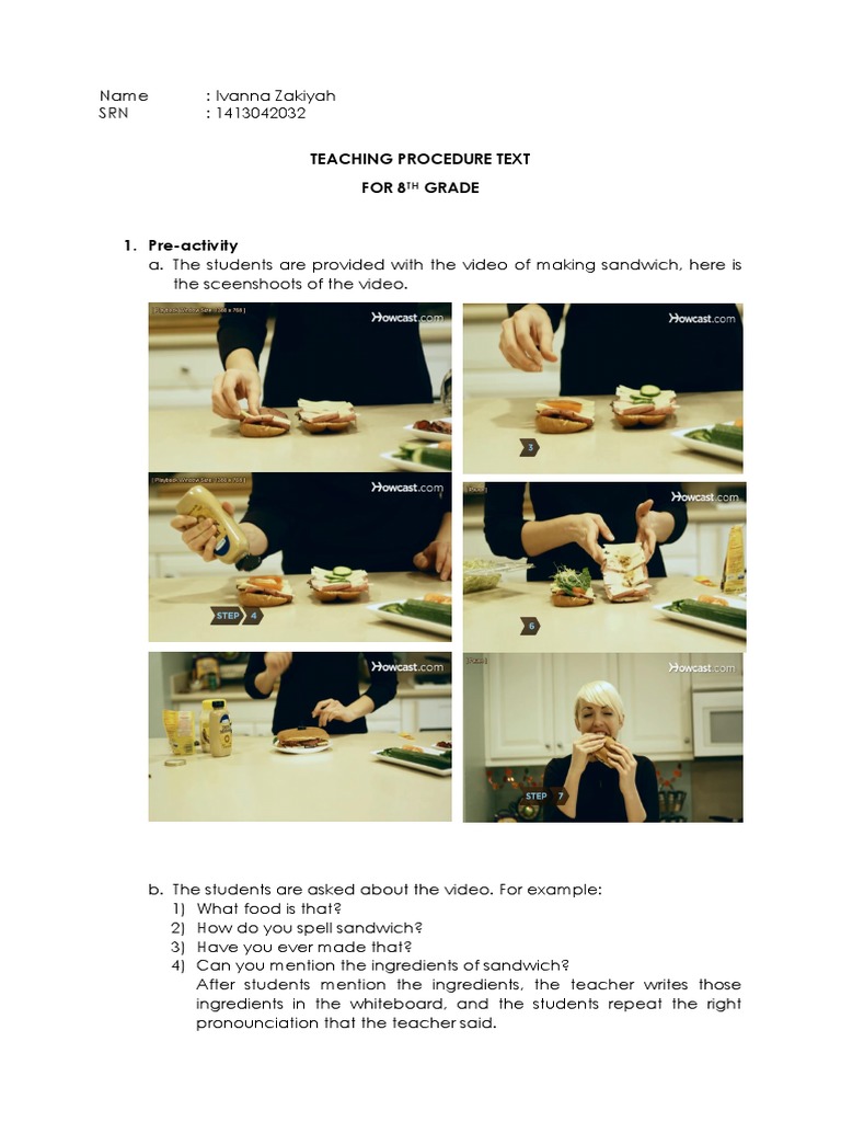 Teaching Procedure Text | PDF | Ketchup | Sauce