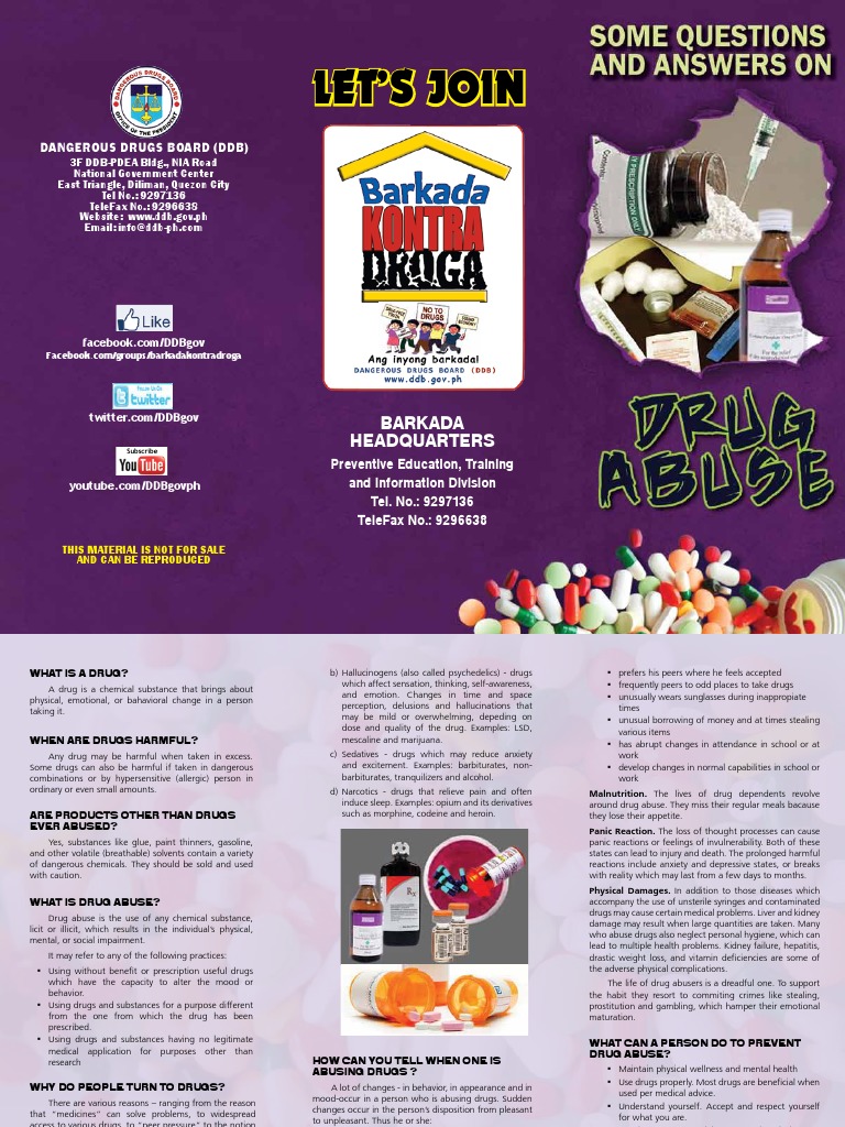 Brochure_DRUGS preview.pdf | Substance Abuse | Drugs | Free 30-day ...