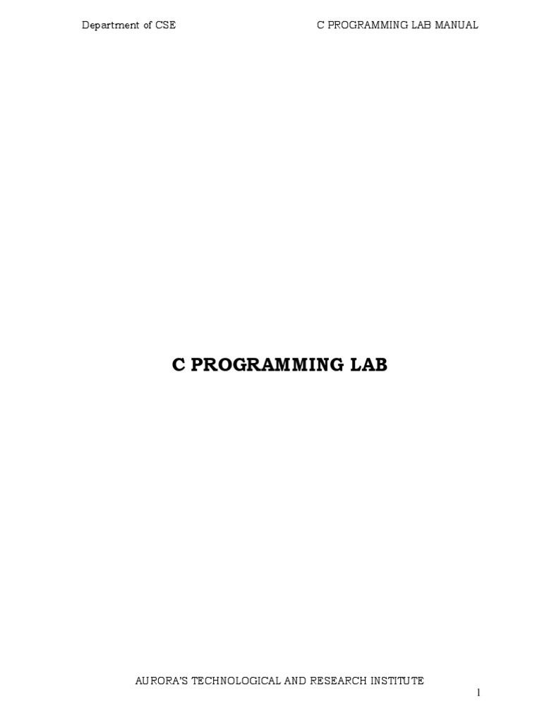 CP Lab Manual | Download Free PDF | C (Programming Language) | Subroutine