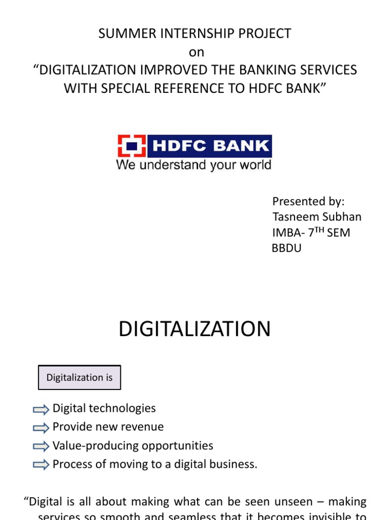 HDFC Bank Digital Services | PDF | Online Banking | Banks & Banking