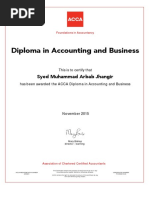 Acca Certificate | PDF