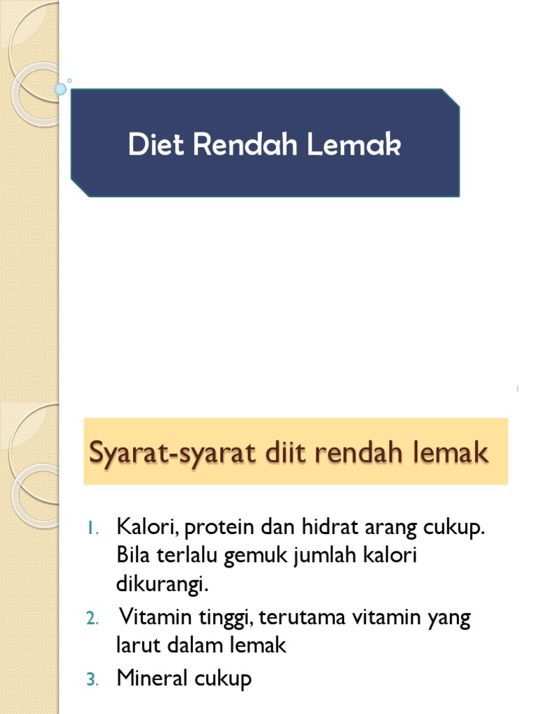 Diet Rendah Lemak | PDF