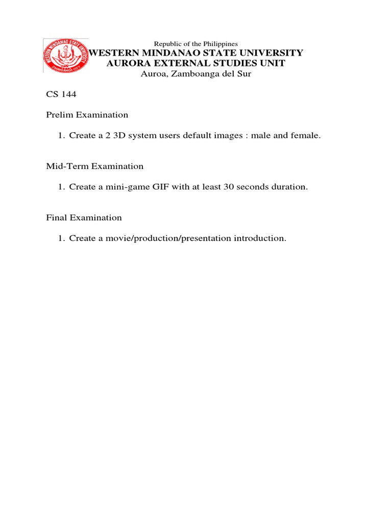 Western Mindanao State University Aurora External Studies Unit | PDF