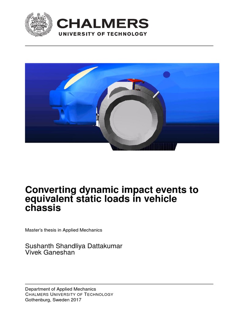Converting Dynamic Impact Events To Equivalent Static Loads in Vehicle Chassis | PDF | Force ...
