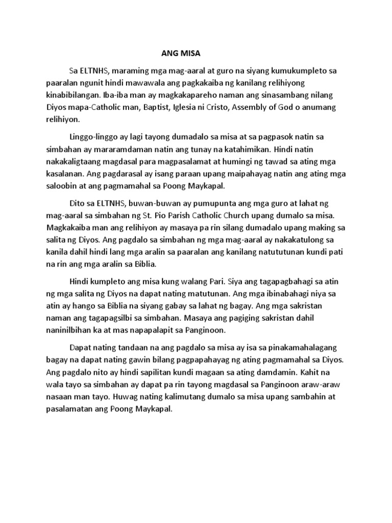 Ang Misa | PDF