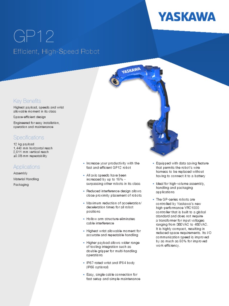 GP12 Robot | PDF | Electrical Connector | Manufactured Goods