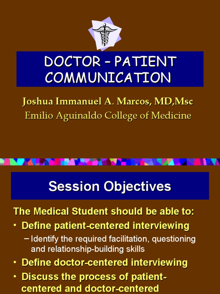 05 The Doctor - Patient Communication | PDF | Cognition | Communication