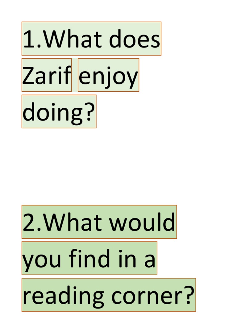 1.what Does Zarif Enjoy Doing? | PDF