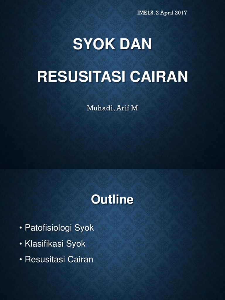 Panduan Syok dan Resusitasi Cairan | PDF