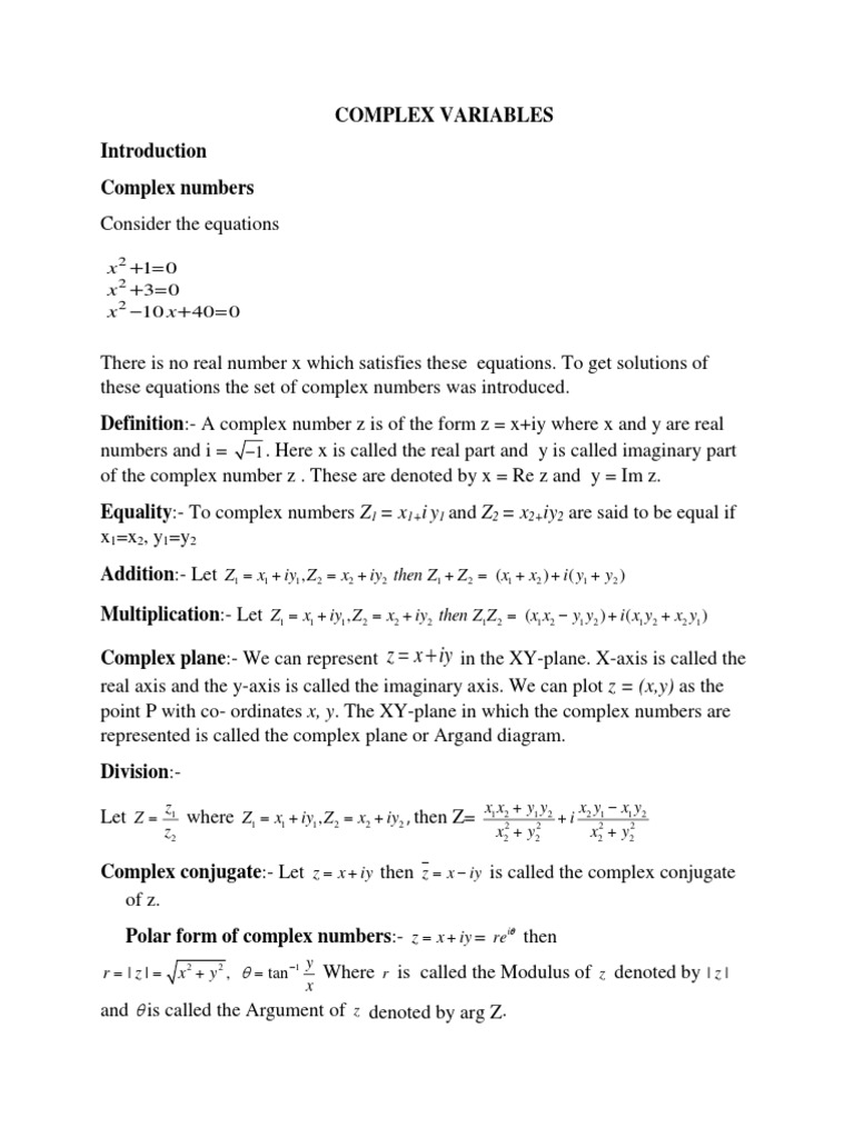 Complex Differentiation | PDF | Complex Number | Analytic Function