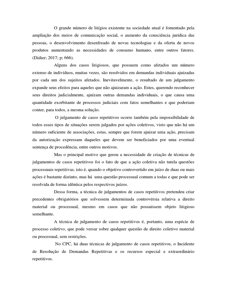 IRDR - Incidente de Resolução de Demandas Repetitivas | PDF | Ação ... IRDR - Incidente de Resolução de Demandas Repetitivas | PDF | Ação ...