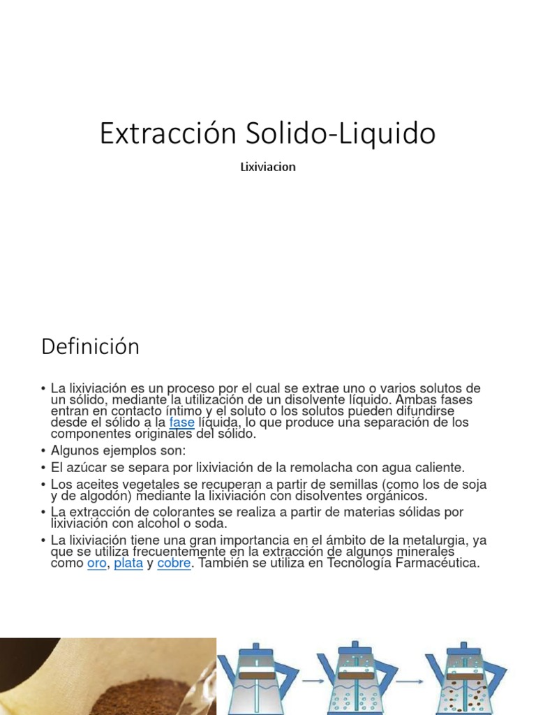 Extraccion Solido Liquido | PDF