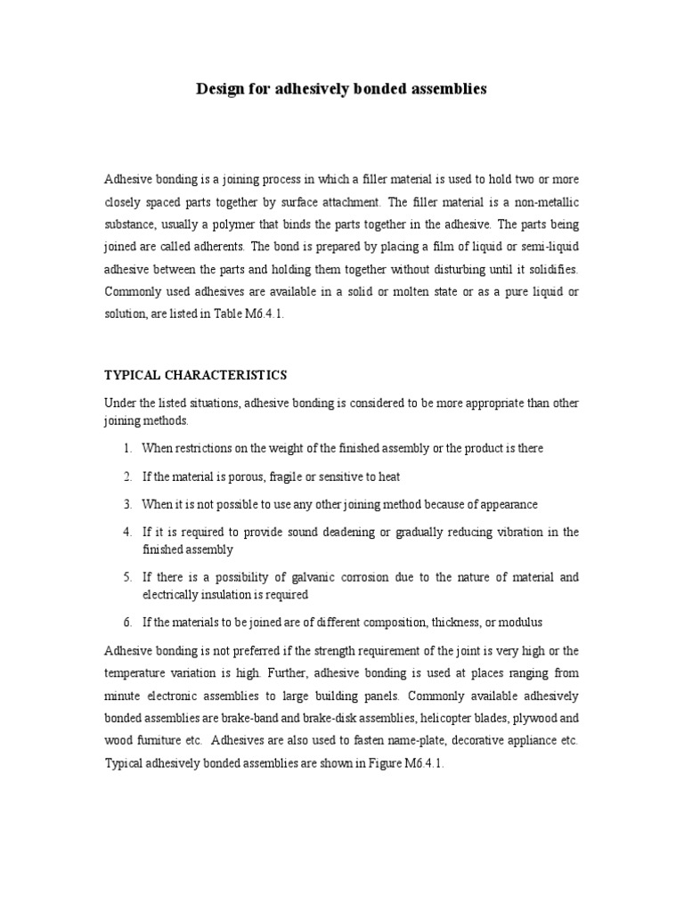 Design For Adhesively Bonded Assemblies | PDF | Adhesive | Epoxy