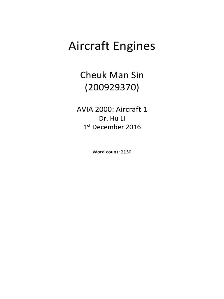 Engines Essay | PDF | Gas Turbine | Nozzle