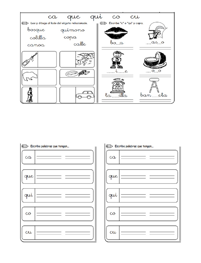 Actividades Ce Ci Que Qui | PDF