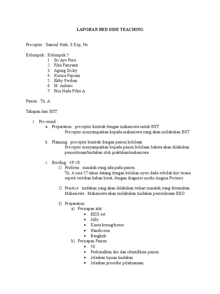 Contoh Laporan BST | PDF