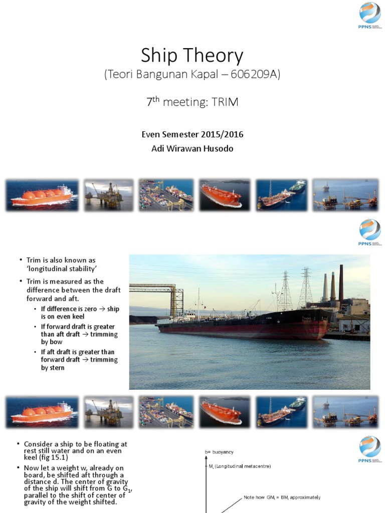 [7] Ship Theory - Longitudinal Stability | Shipping | Heavy Industry