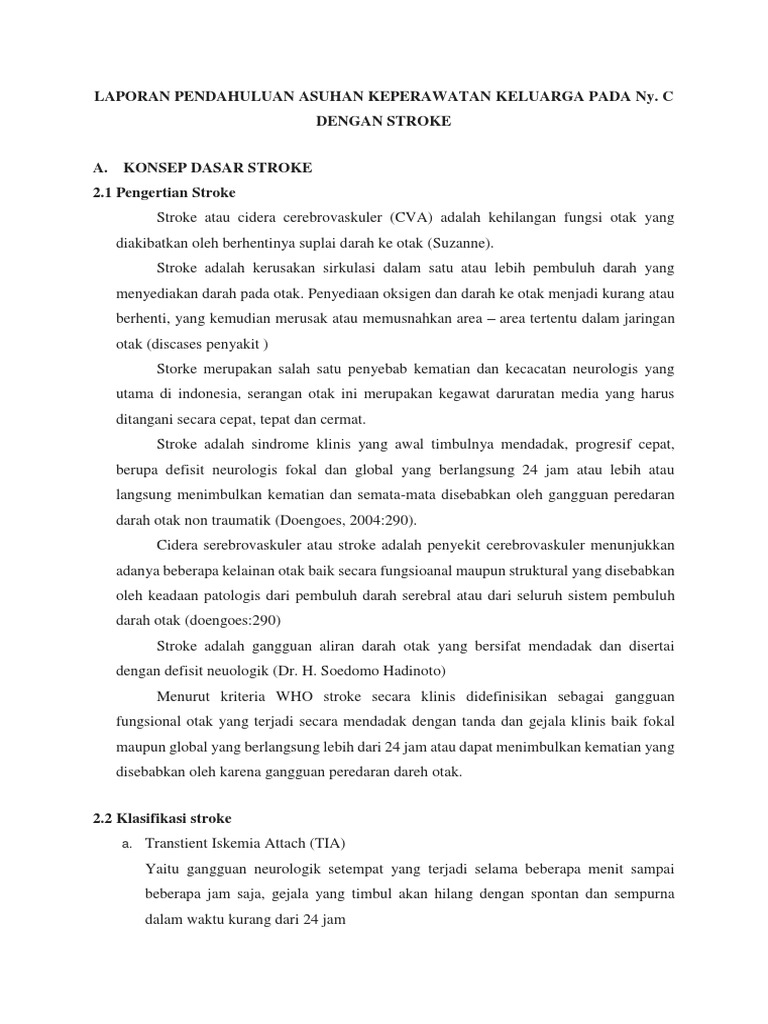 Laporan Pendahuluan Asuhan Keperawatan Keluarga Pada Ny C | PDF